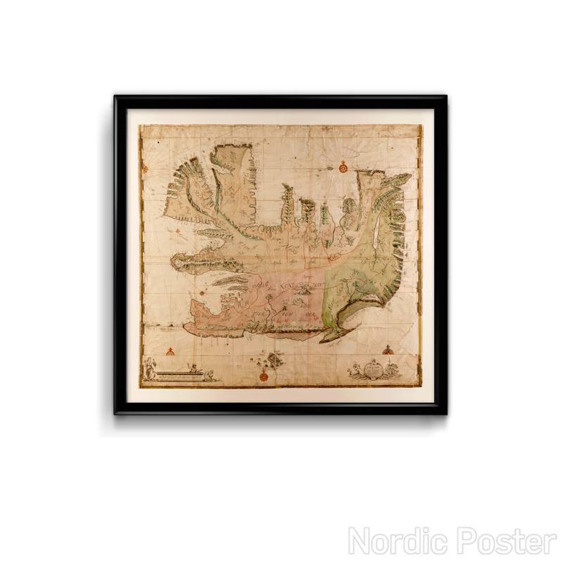 Map of Iceland - 1723 | Saga Museum